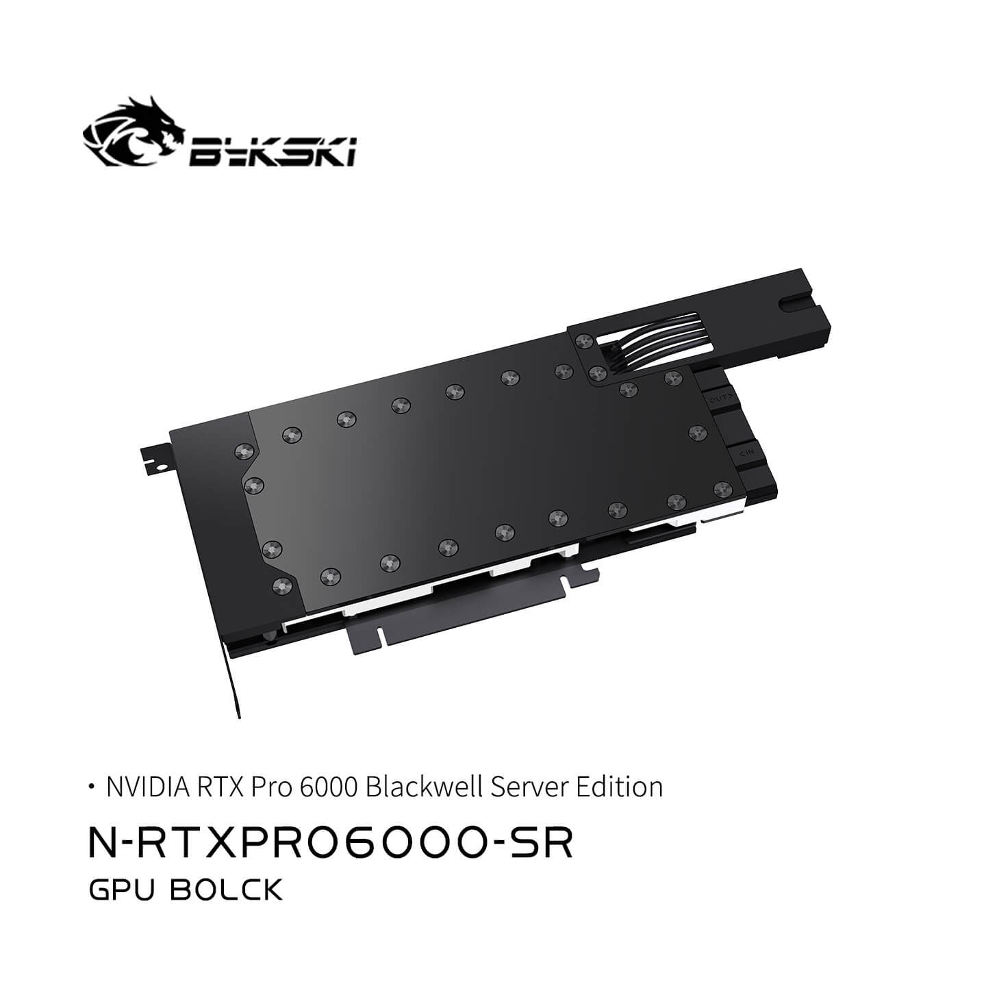Bykski GPU Water Block for NVIDIA RTX PRO 6000 Blackwell Server Editio ...
