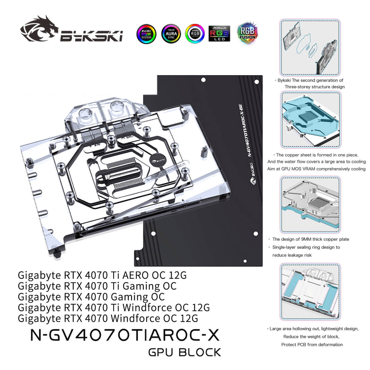 GIGABYTE RTX 4070 Ti Gaming OC (incl. Backplate)